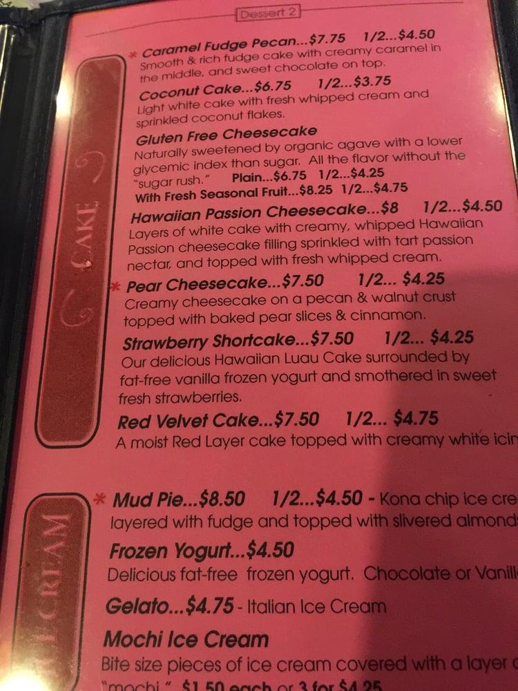 Menu at Bob Chinn's Crab House steakhouse, Wheeling