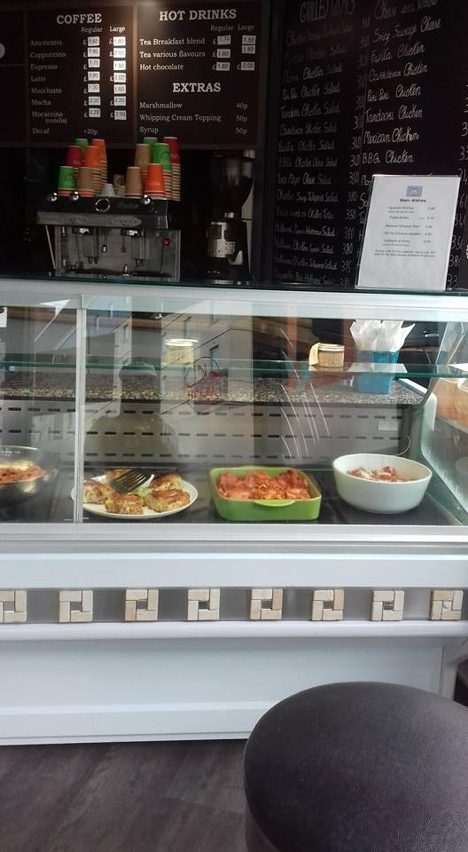 Menu at D CUPS cafe, Sheffield