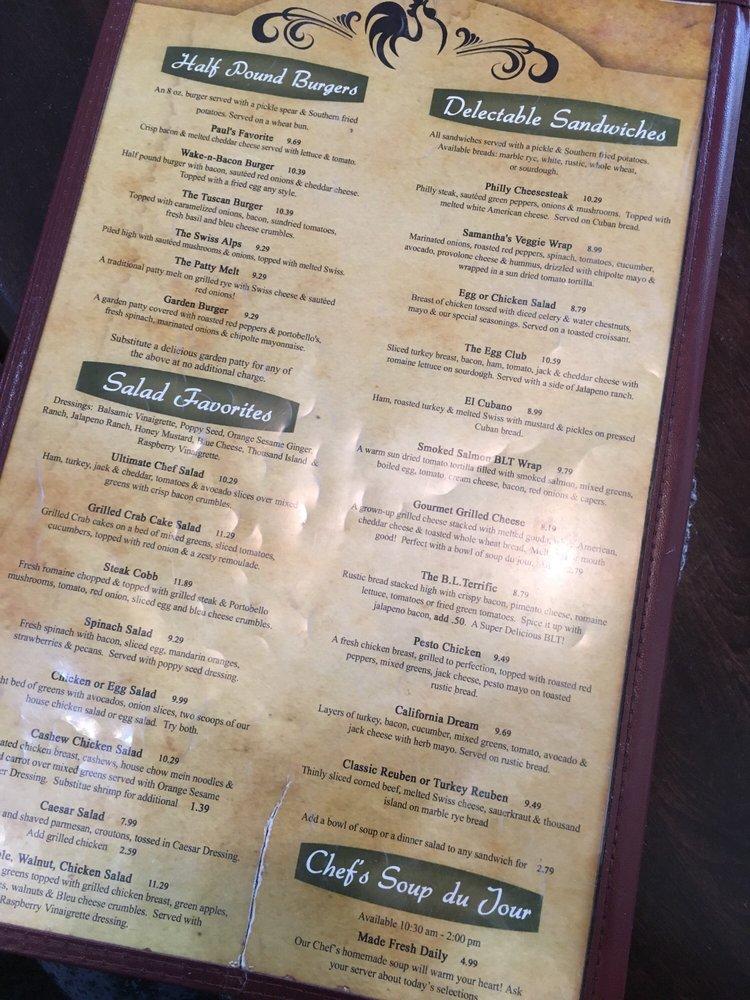 Menu at The Egg Cafe & Eatery, Tallahassee, Austin Davis Ave