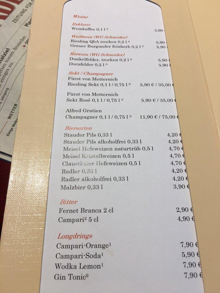 Speisekarte von Café Blum cafe, Wiesbaden, Wilhelmstraße 60
