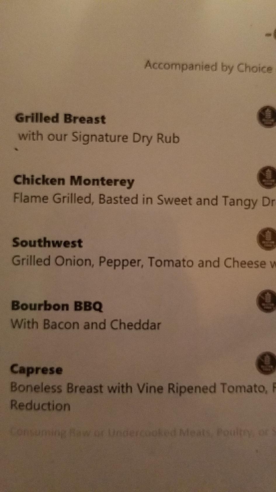Menu at Washington Hotel pub & bar, Minersville