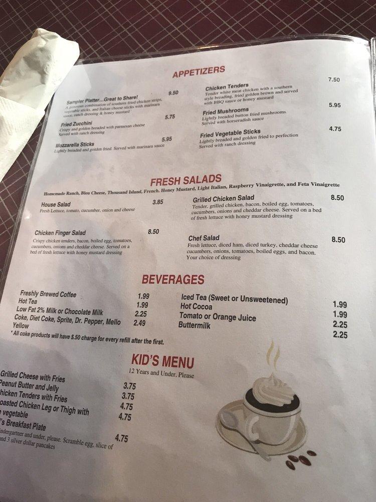 Menu at Golden Girls Restaurant, Clinton