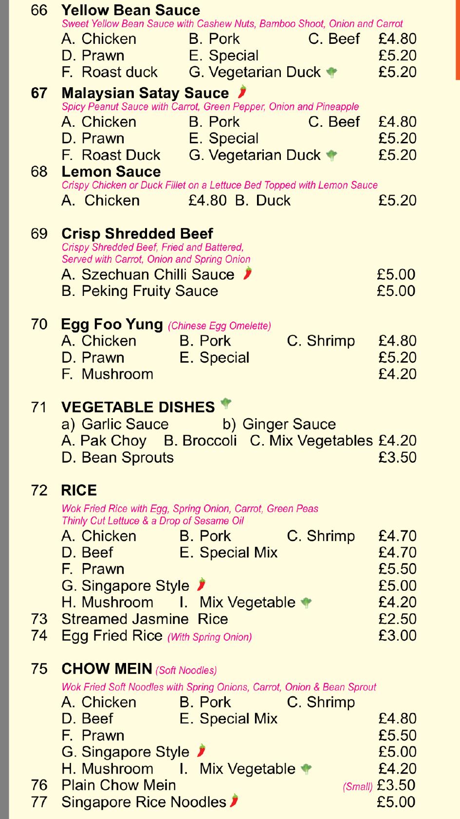 Menu at Sky High Fish Bar, Hove