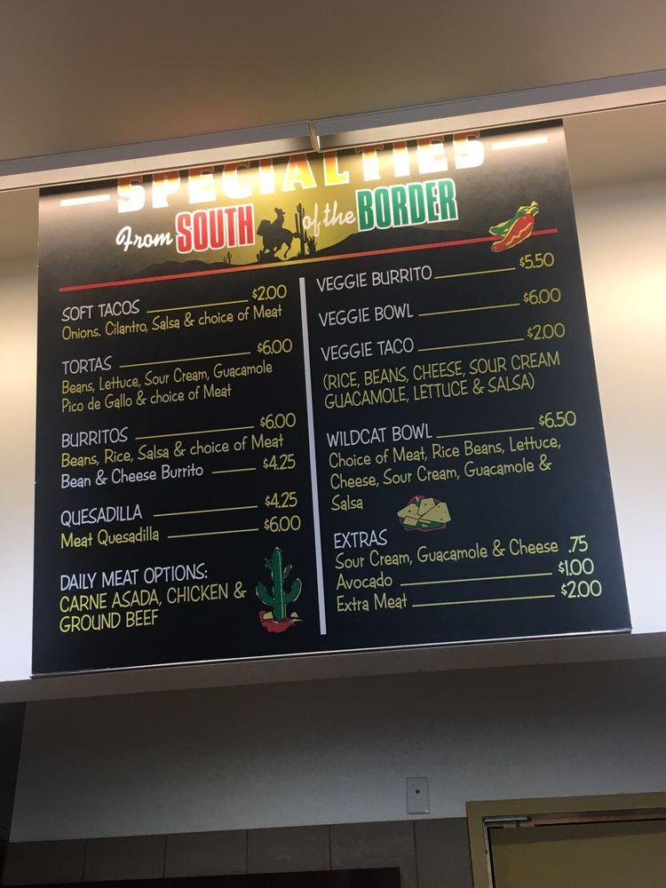 Menu at Cafe West, Culver City
