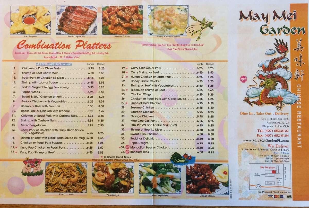 Menu at May Mei Garden restaurant, Apopka