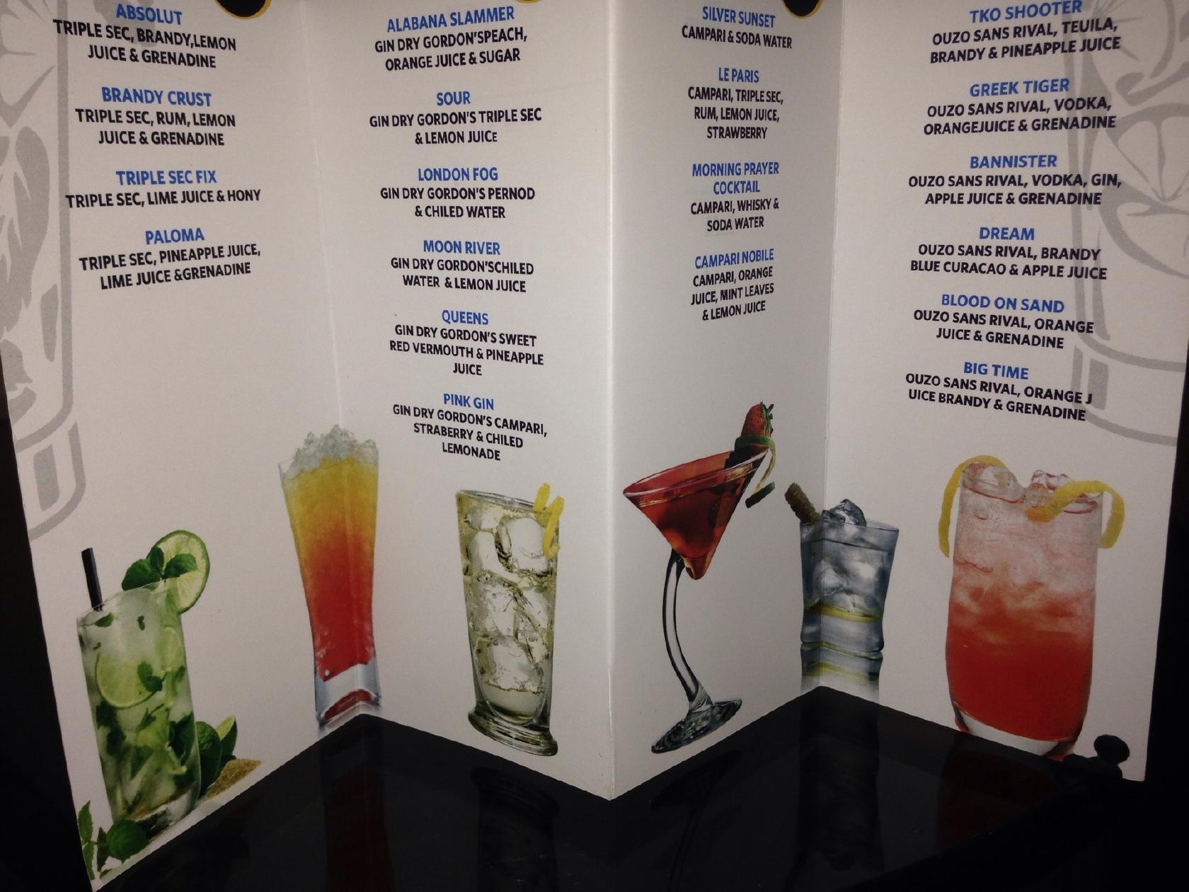 Carta de Lobby Bar at Hilton Hurghada Resort, Hurgada