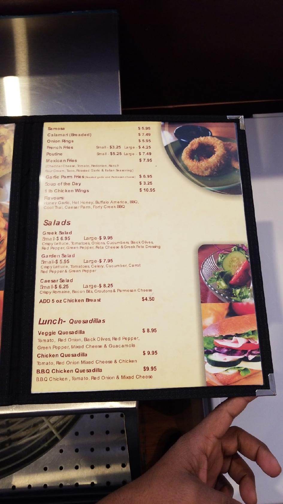 Menu at Exit 156 Port Severn Restaurant, Port Severn