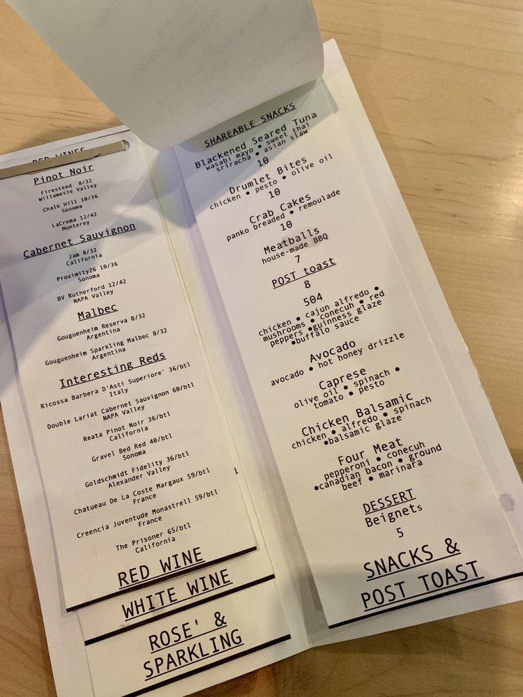 Menu at POST pub & bar, Mobile