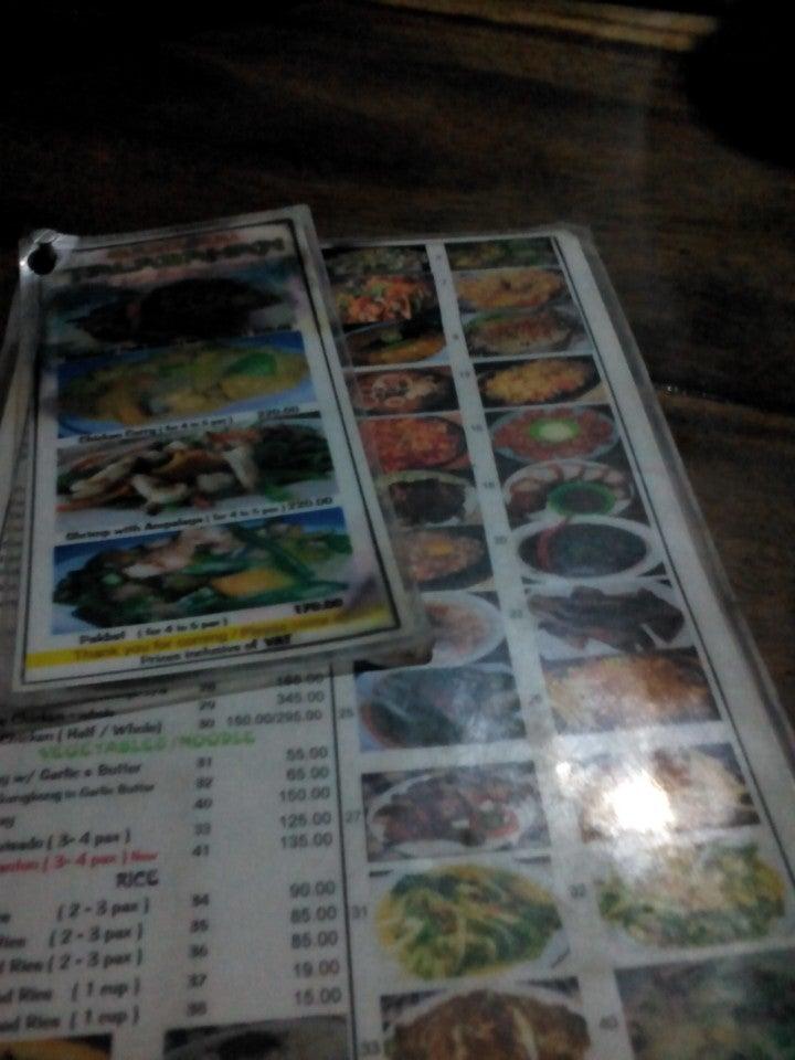 Menu at Samurai Talabahan restaurant, Iloilo City