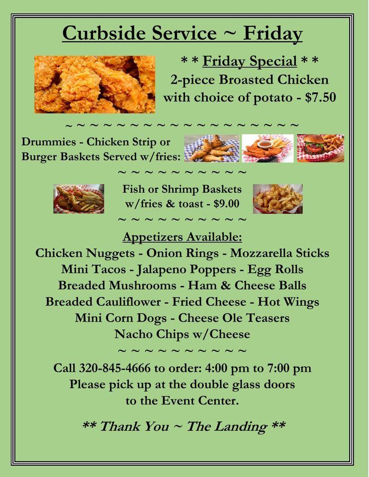 Menu at The Landing pub & bar, Avon, Co Rd 154