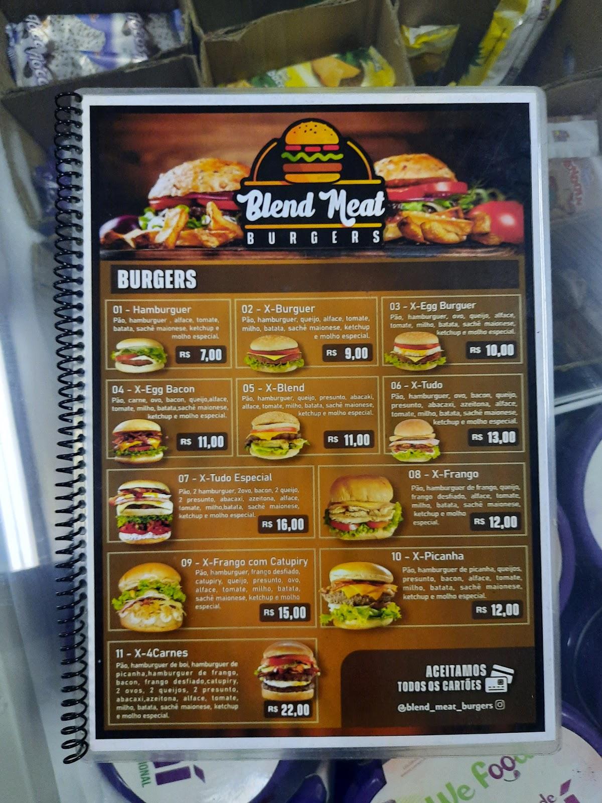 Carta del restaurante Blend Meat Burger, Belo Horizonte
