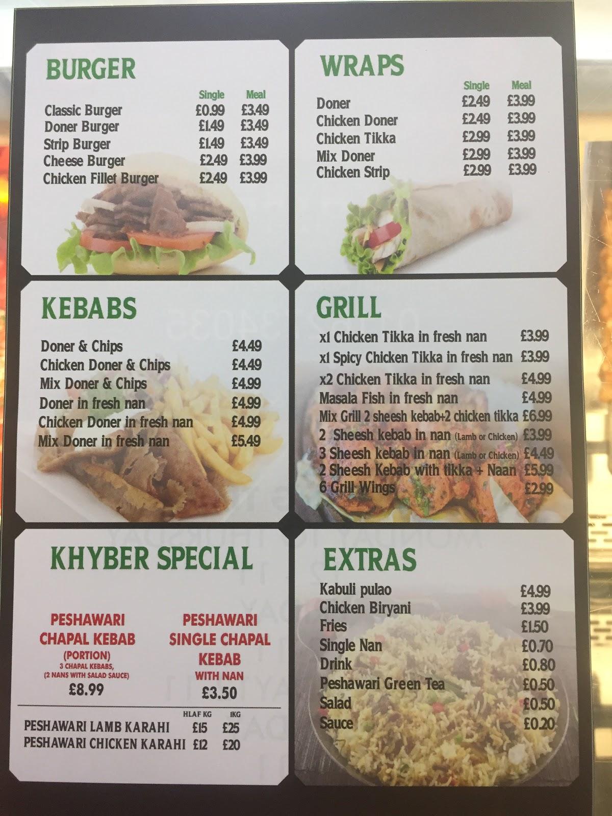 Menu at Khyber Taste Leicester restaurant, Leicester