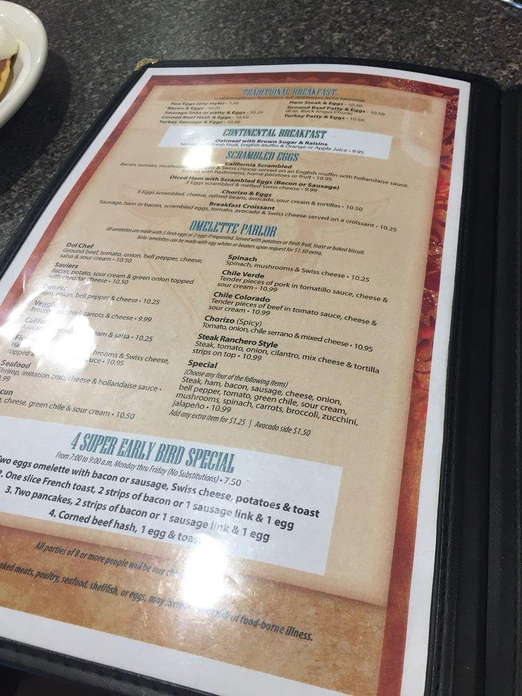 Menu at The Best Breakfast restaurant, Oxnard