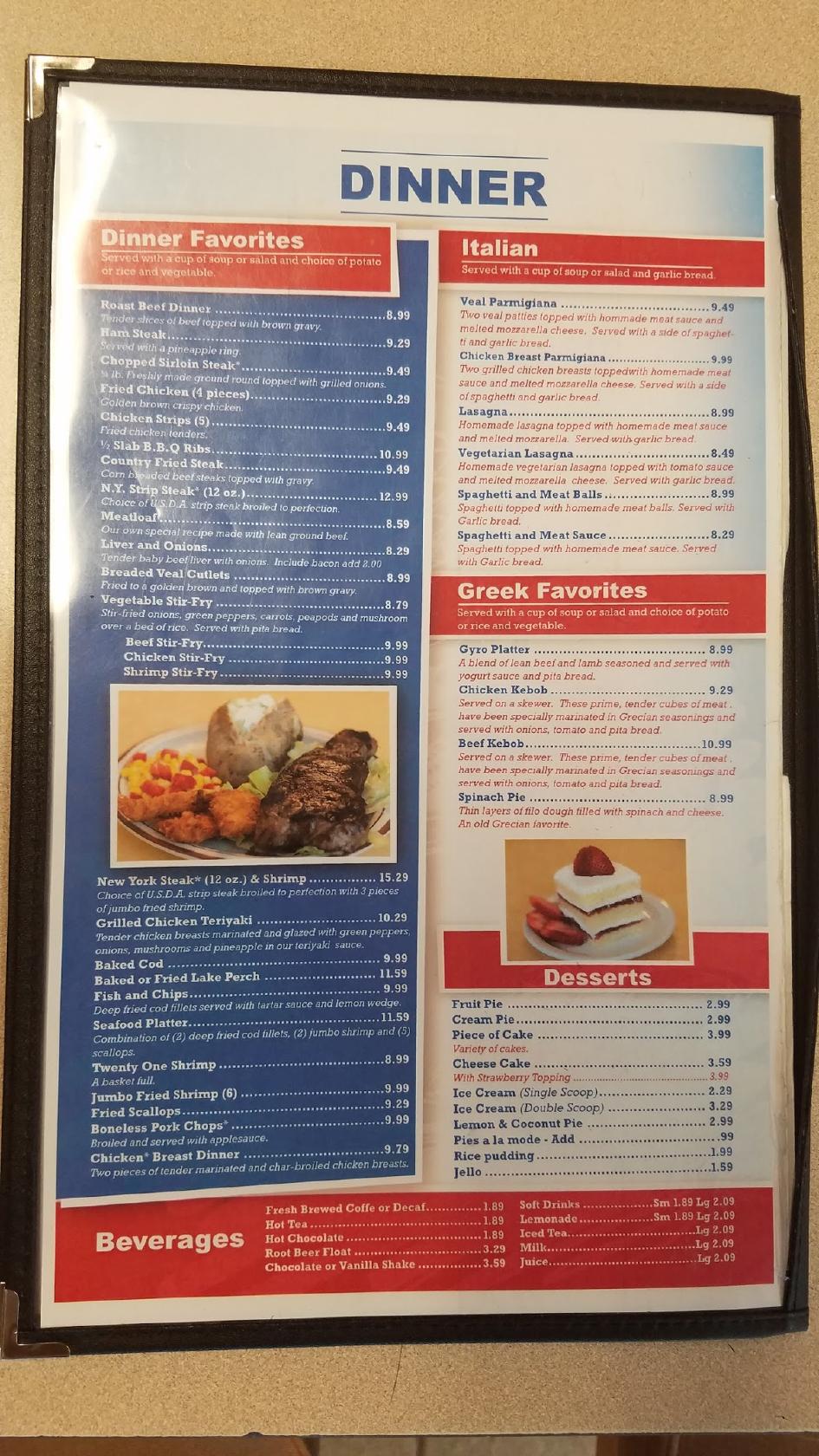 Menu at American Table Family Restaurant, Lambertville