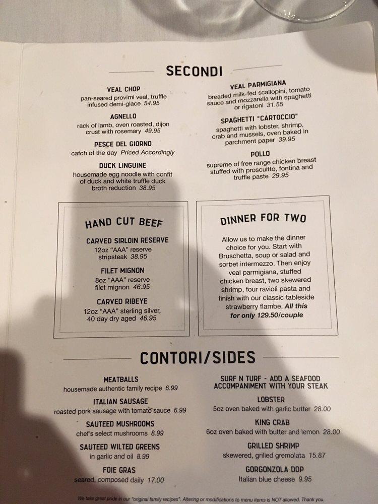 Menu at Casa Mia Ristorante restaurant, Niagara Falls