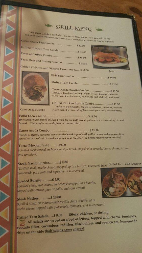 Menu at La Familia Prado restaurant, Torrington