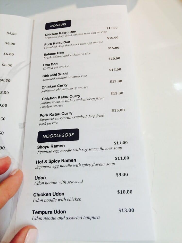 Menu at Shou Japanese Kitchen restaurant, Greenwood