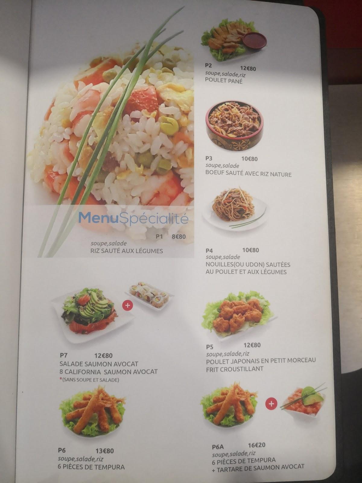 Menu at Dream sushi restaurant, Saint-Denis, 4 Pl. des Pianos