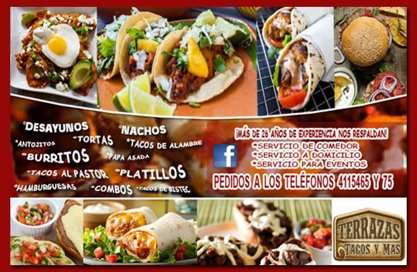 Carta de Las Terrazas Restaurant, Chihuahua