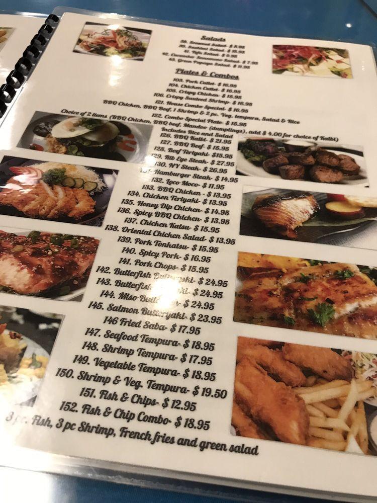 Menu at Miko’s Cuisine restaurant, Wailuku