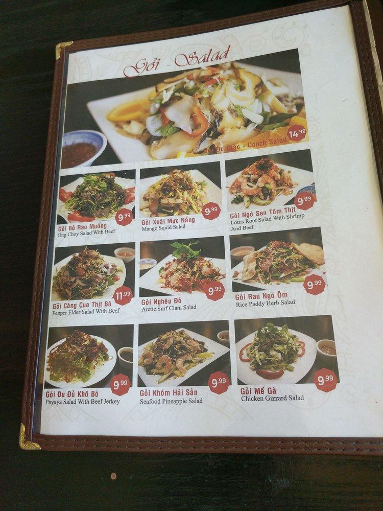 Menu at Tràm Chim Fresh Seafood restaurant, Westminster, Bolsa Ave Ste B