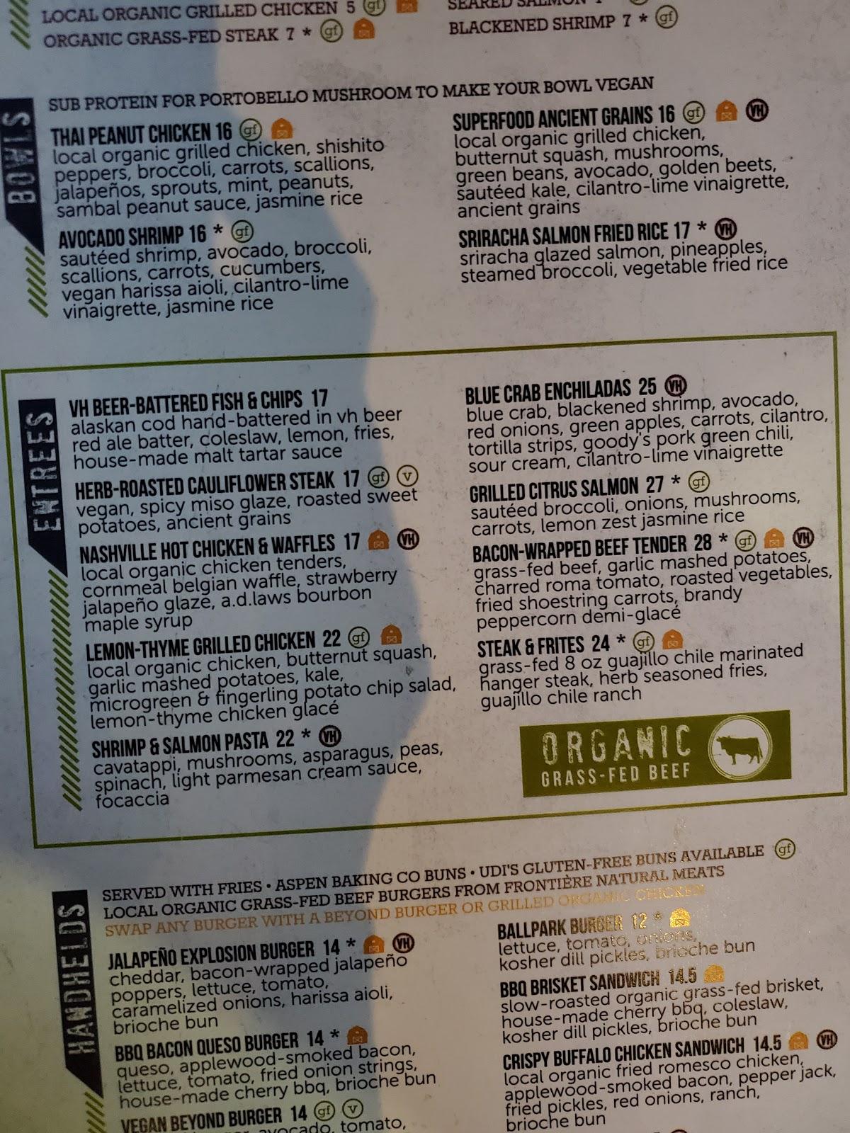 Menu at ViewHouse pub & bar, Colorado Springs