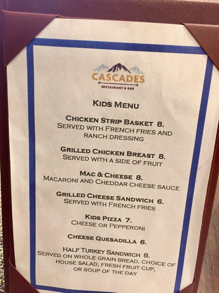 Menu at Cascades Grille restaurant, Bellevue