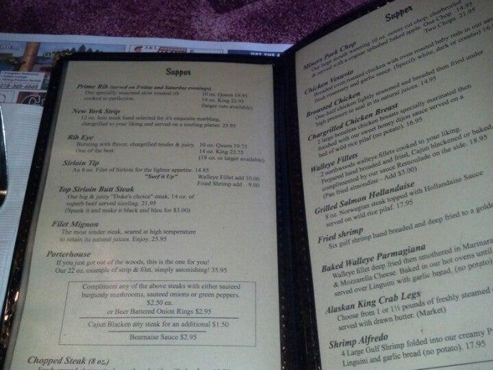 Menu at Ely Steak House pub & bar, Ely