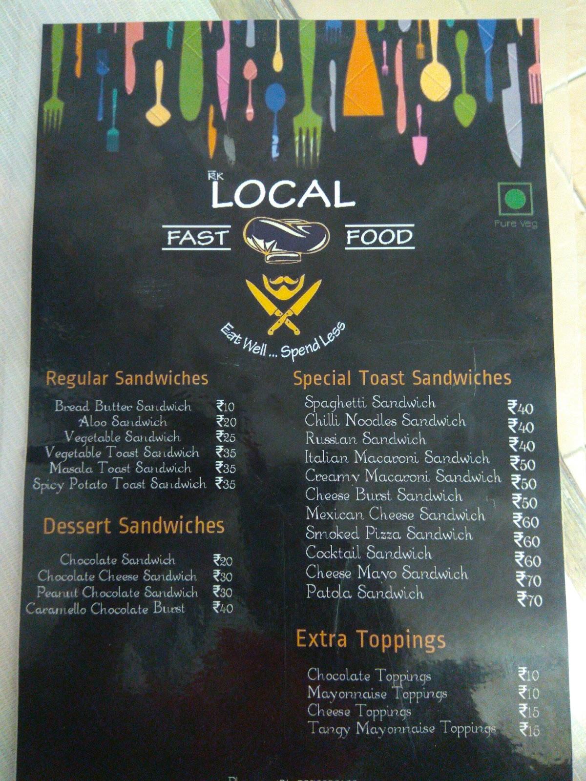Menu at Local Bites, Virar