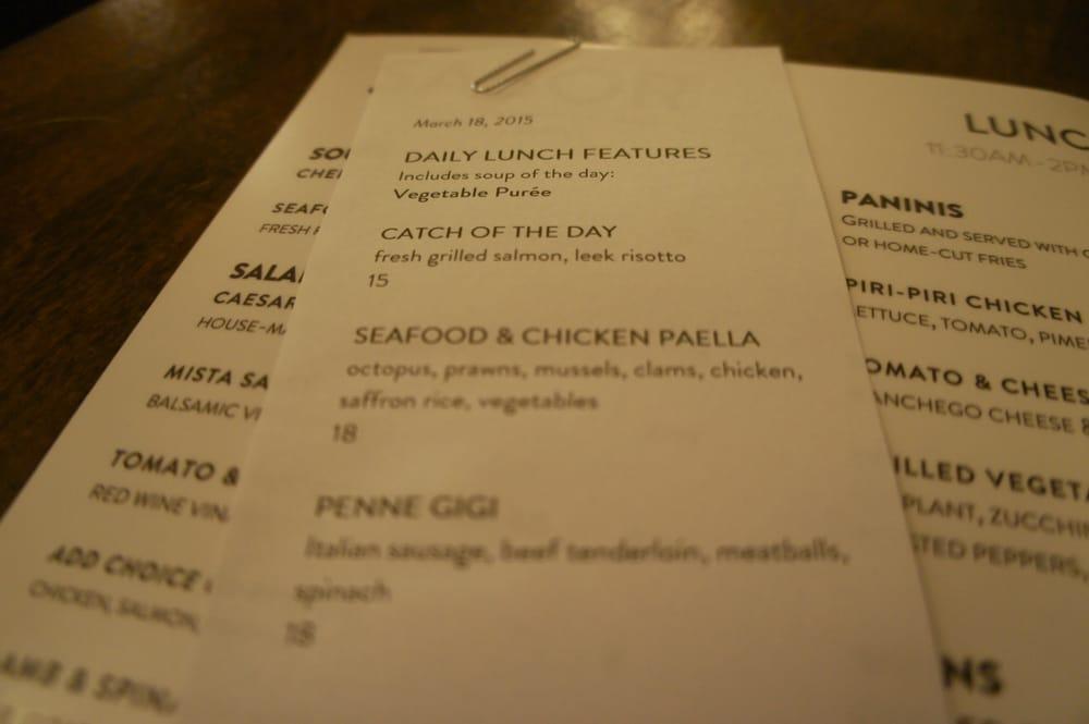 Menu at Sabor Restaurant, Edmonton