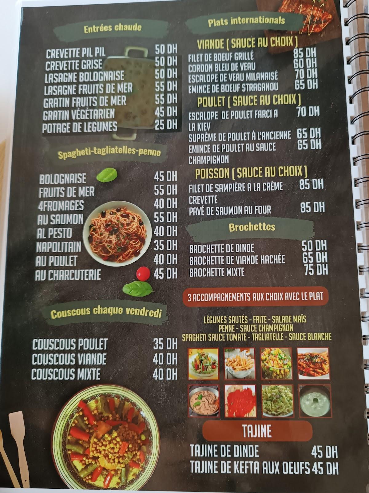 Menu at Délice De Paris (Café, Restaurant, Patiserie), Oujda