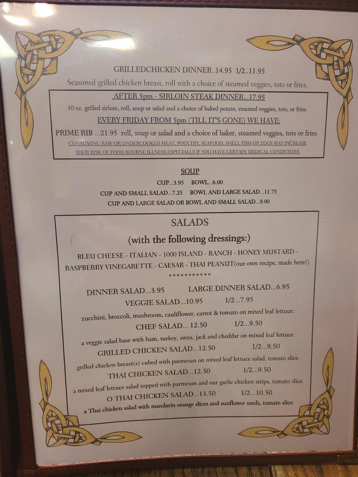 Menu at Hamilton House Pub & Restaurant, Victor