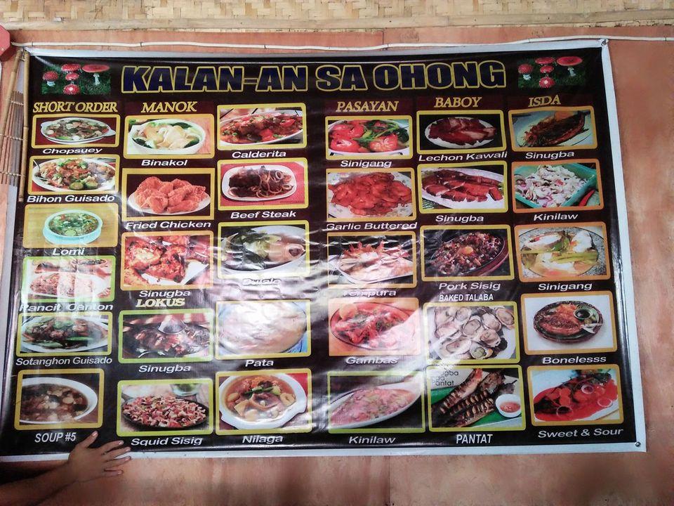 Menu at Kalan-an sa Ohong and CAr wash restaurant, Iloilo City