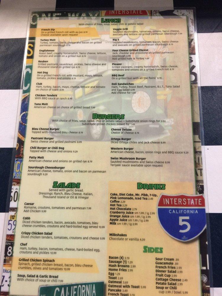 Menu at Mel Dog's Cafe, Elk Grove