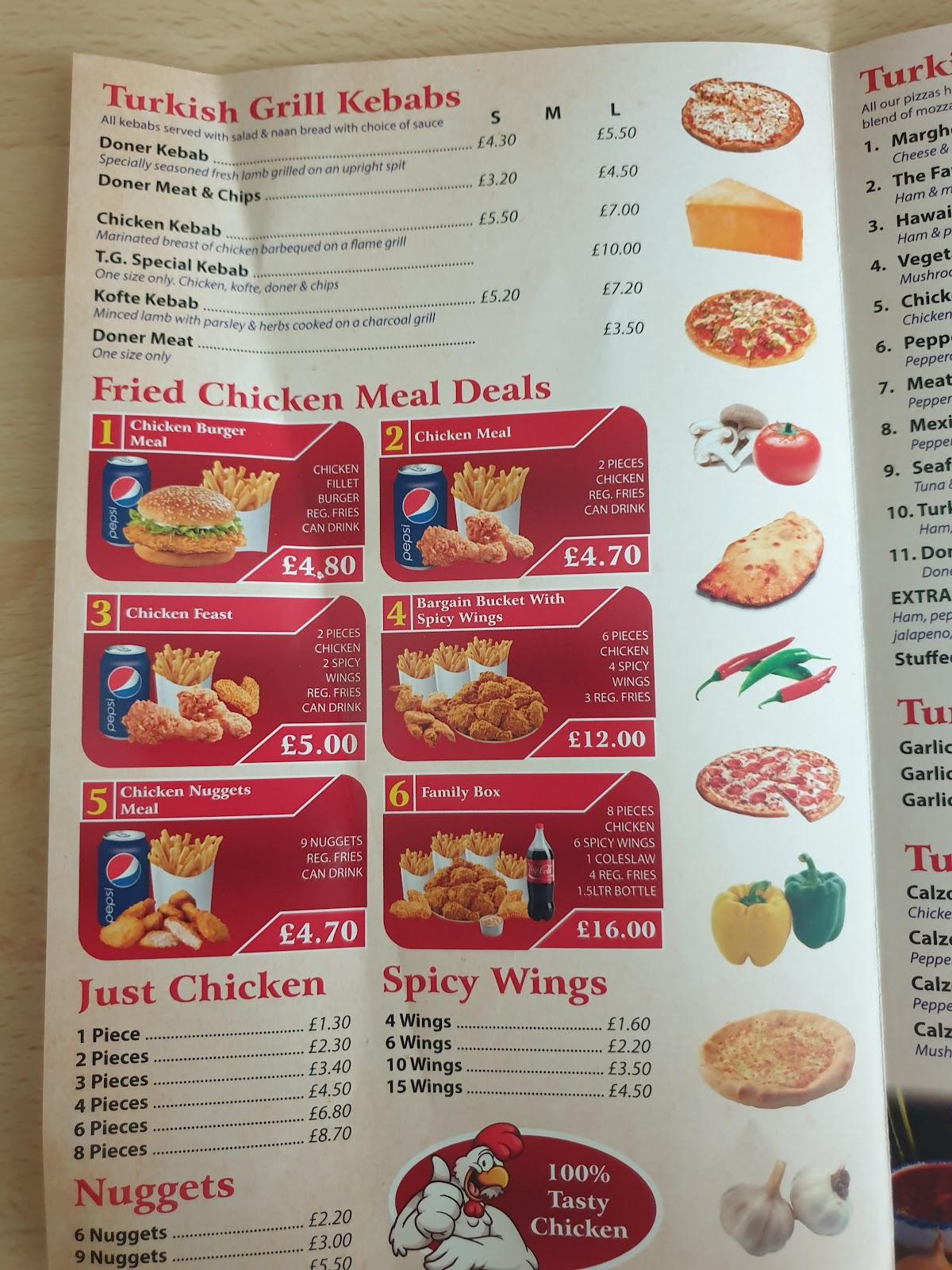 Menu at Turkish Grill restaurant, Louth
