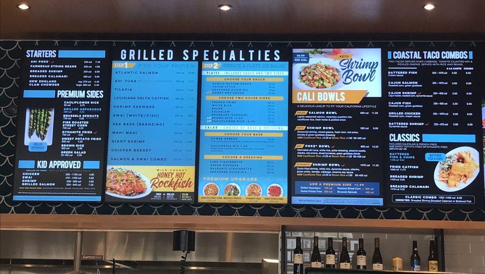 Menu at California Fish Grill restaurant, Visalia