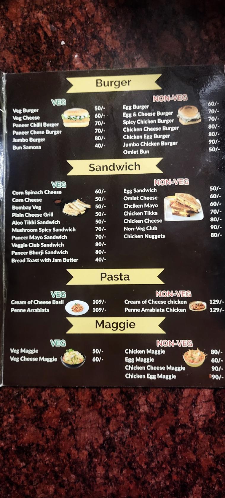 Menu at Happy Day Cafe, Bengaluru
