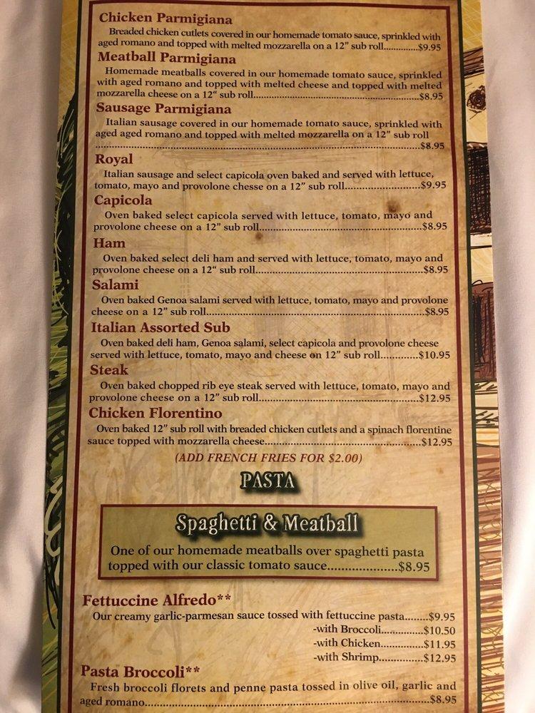 Menu at The Italian Village pub & bar, Depew