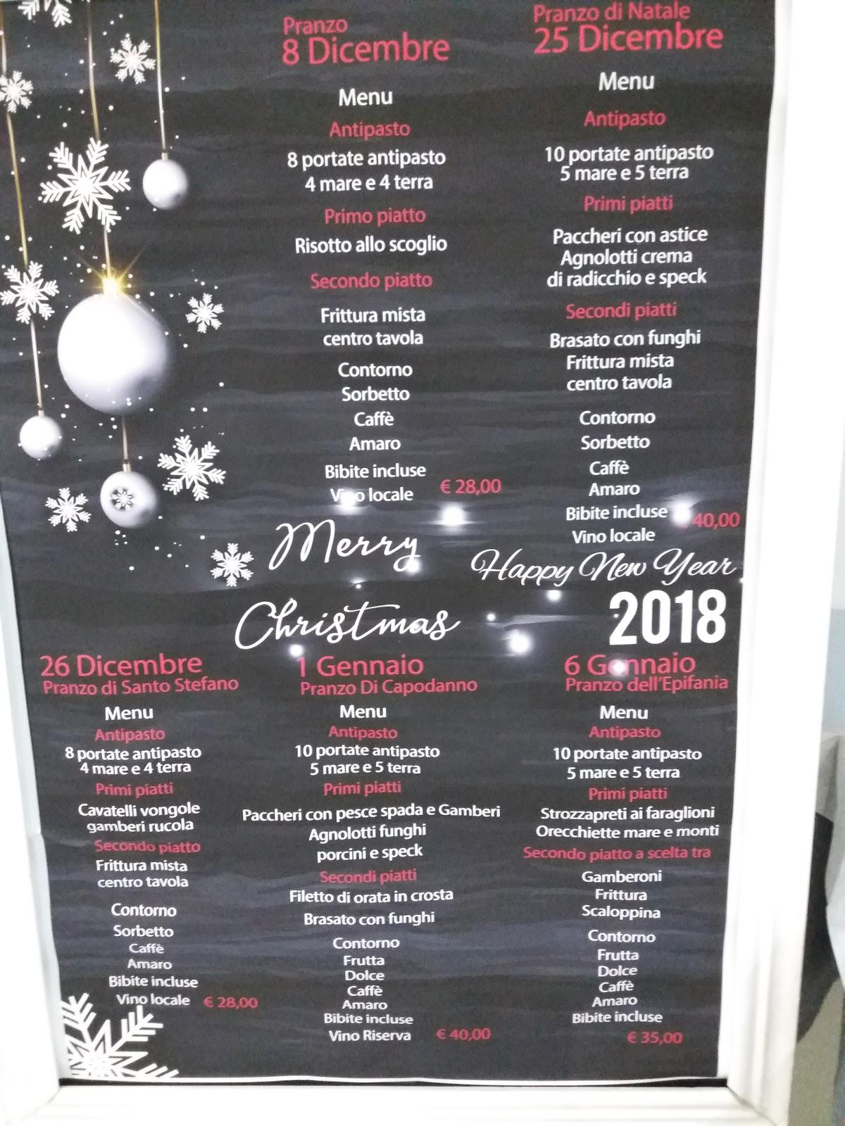 Menu at Villa Mare 2 restaurant, Taranto