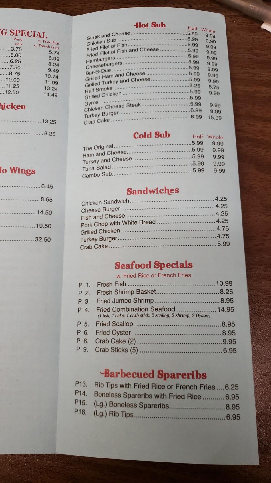 Menu at Eddie Leonard's Restaurant, Waldorf
