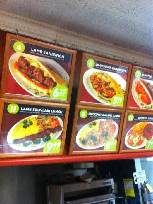 Menu at Falafel Express Restaurant, Toronto