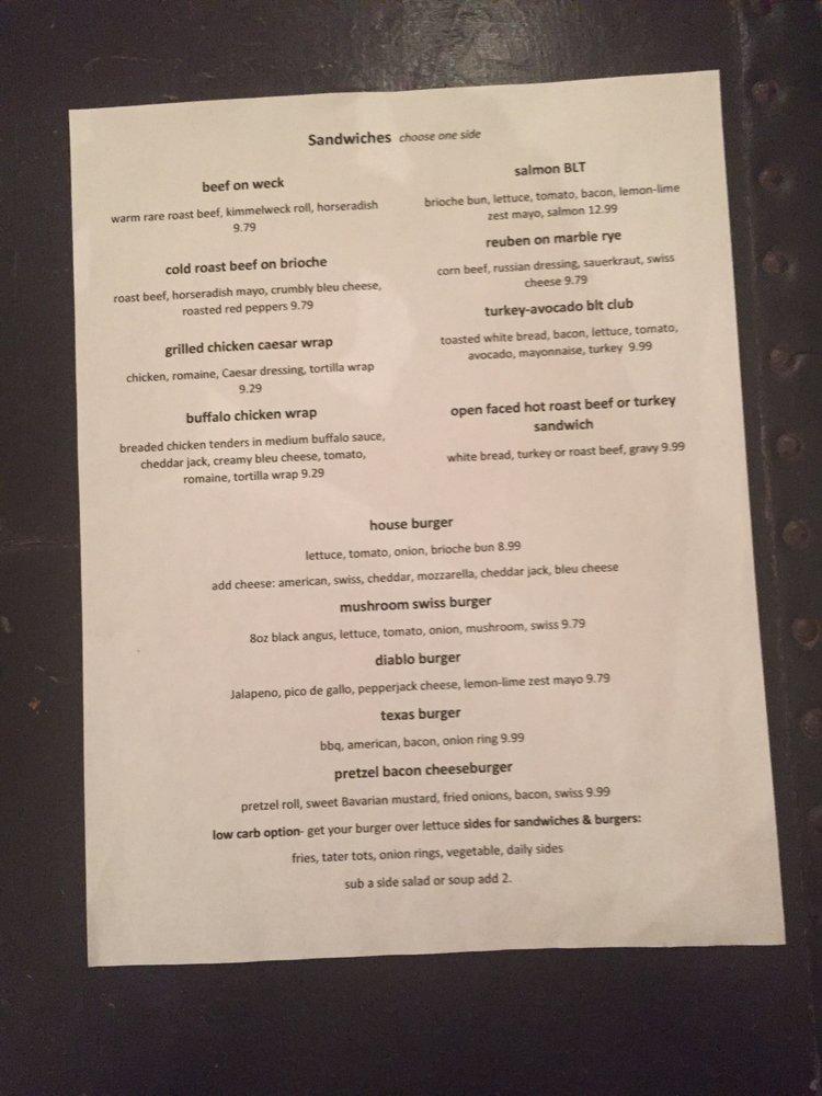 Menu at Green Gate Inn pub & bar, Camillus