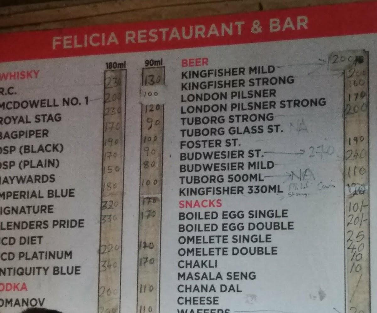 Menu at FELICIA RESTAURANT & BAR, Mumbai