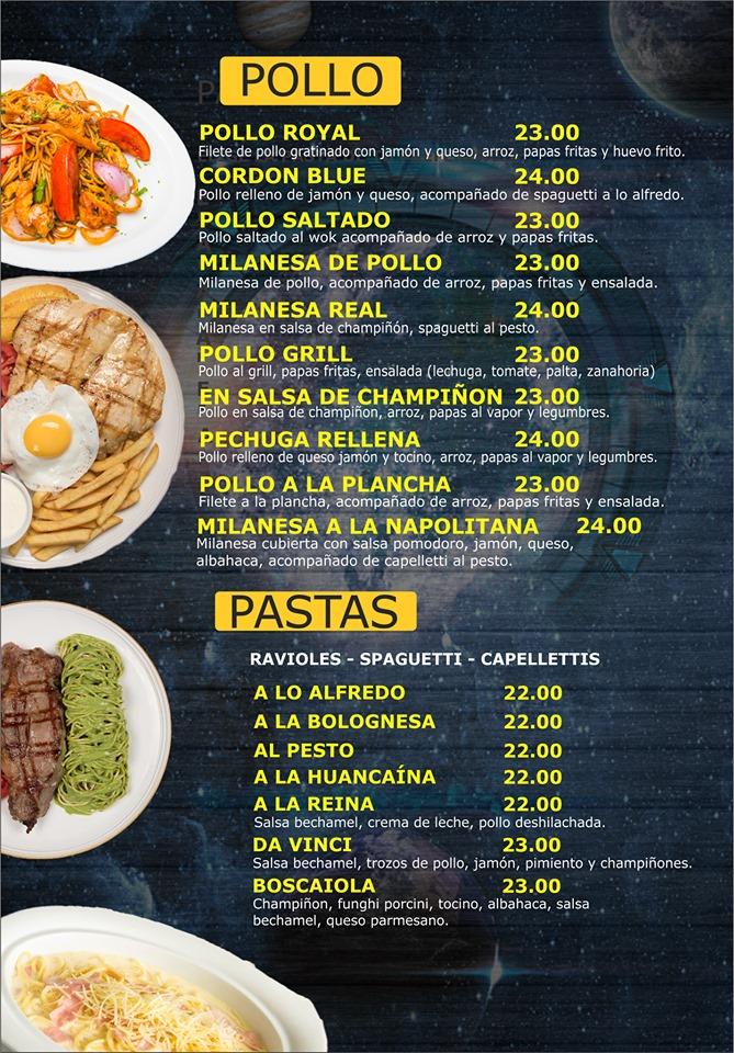 Carta de Restobar El Boqueron - Centro Naval del Perú., Peru