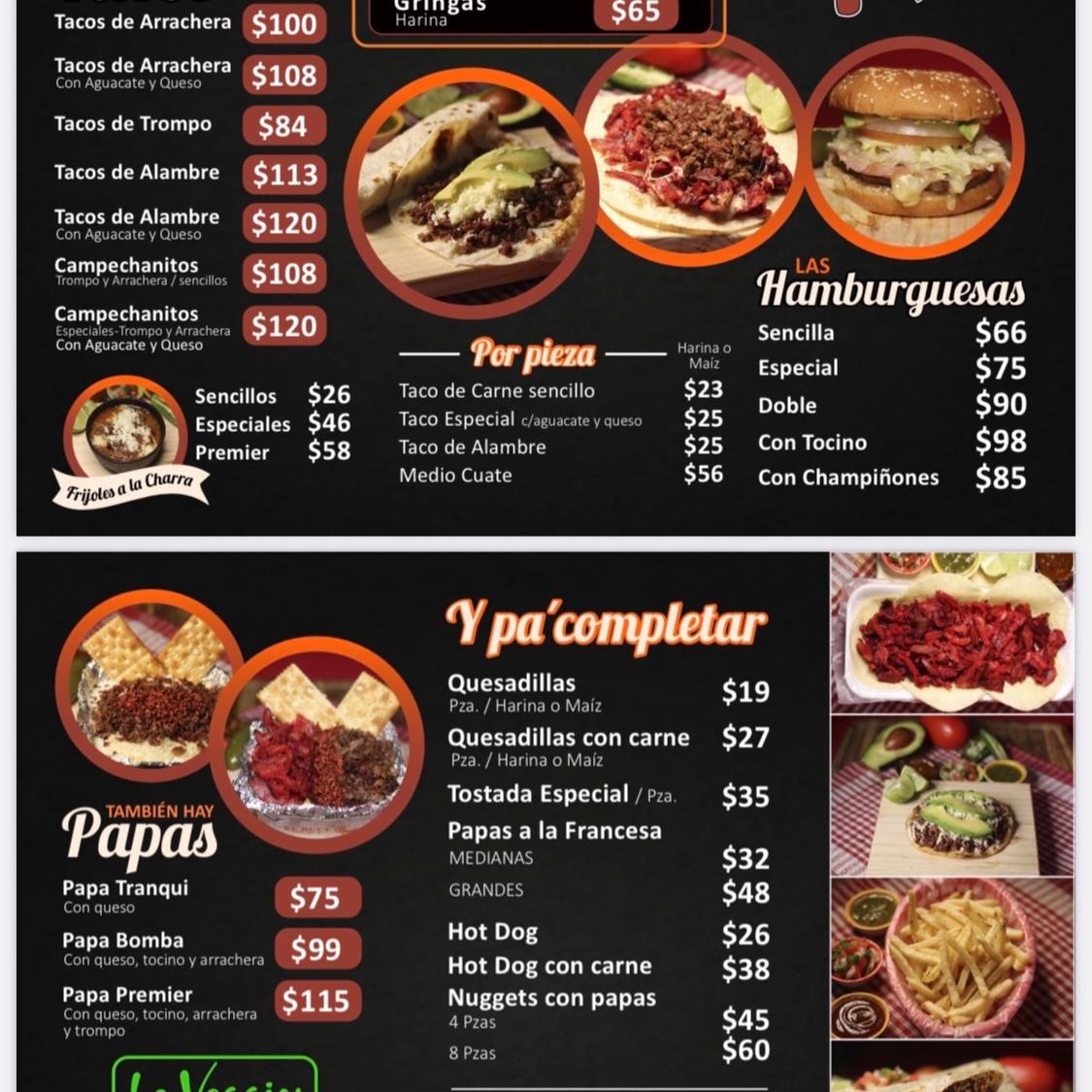 Carta del restaurante Tacos El Buey, Monterrey, Av Fundidora 600