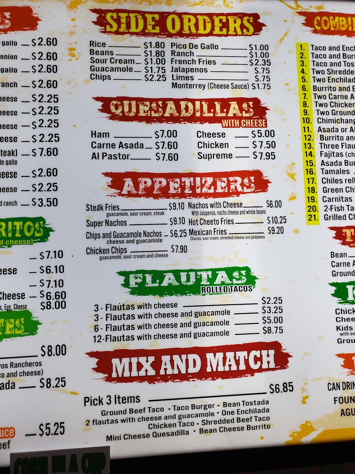 Menu at Road Runner Mexican Fast Food, Wichita, N Maize Rd #110