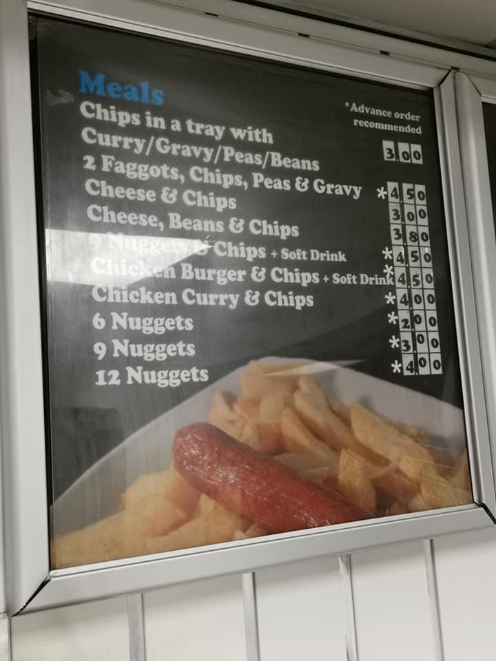 Menu at Welcome Fish Bar, Hereford