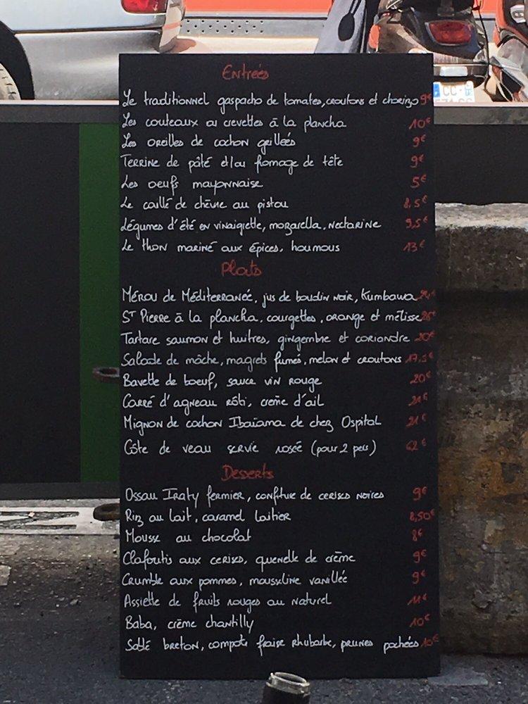 Carta del restaurante La Cantine du Troquet, Paris, 79 Rue du Cherche-Midi