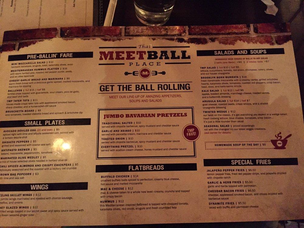 Menu at That Meetball Place pub & bar, Farmingdale