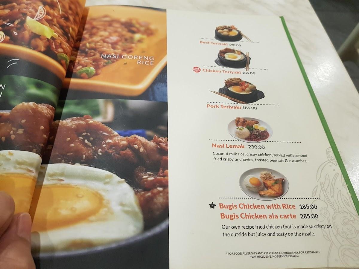 Menu at Bugis Singapore Street Food restaurant, Quezon City, 78 Nicanor ...